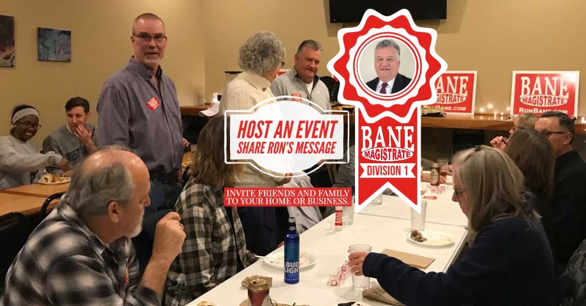 Host an Event ⋆ WV Magistrate Judge Ron Bane
